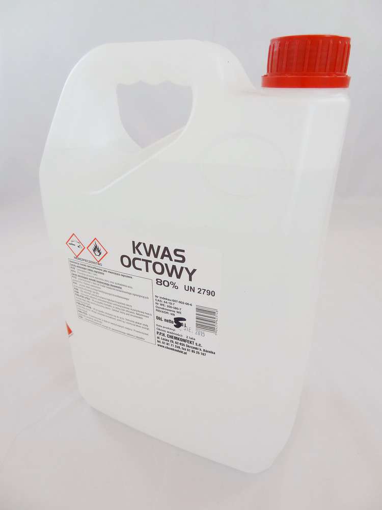 Kwas octowy 80% - 5 litrów | Internetowy sklep pszczelarski - Łukasiewicz